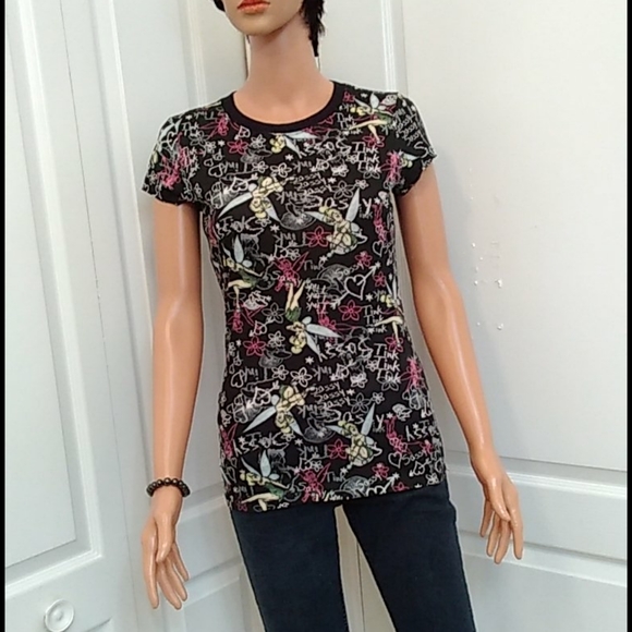 Disney | Tops | Disneys Tinkerbell Crop Top Tee Shirt Size M | Poshmark